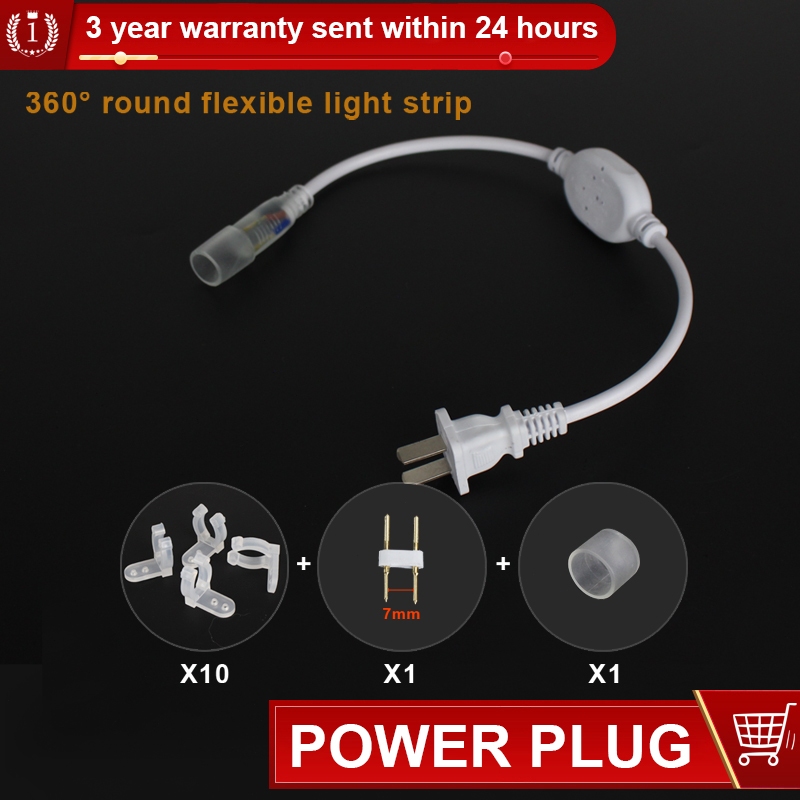 220V plug, suitable for 220V monochrome LED strip lights/flexible strip ...