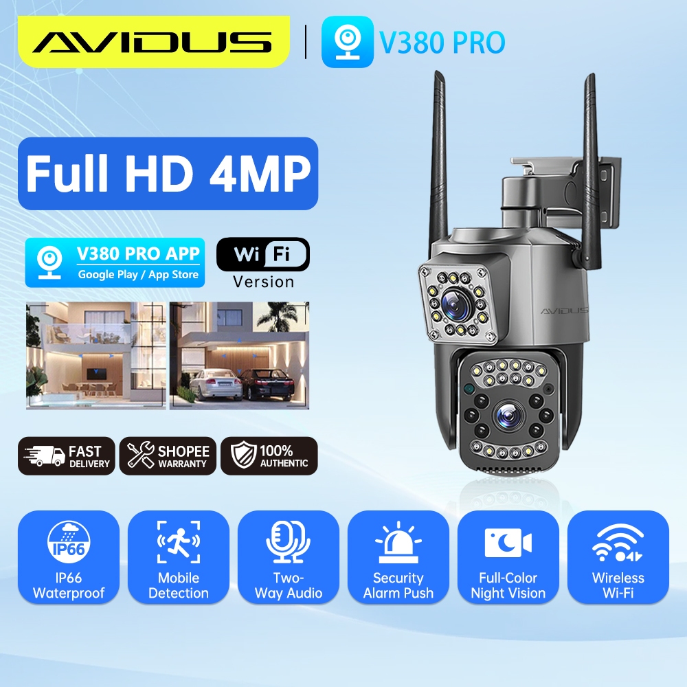 AVIDUS x V380 PRO C32 Dual lens CCTV Camera HD 1080p 360° With Audio ...