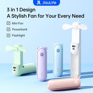 JISULIFE Handheld Fan Life8 Mini Fan Rechargeable Portable That ...
