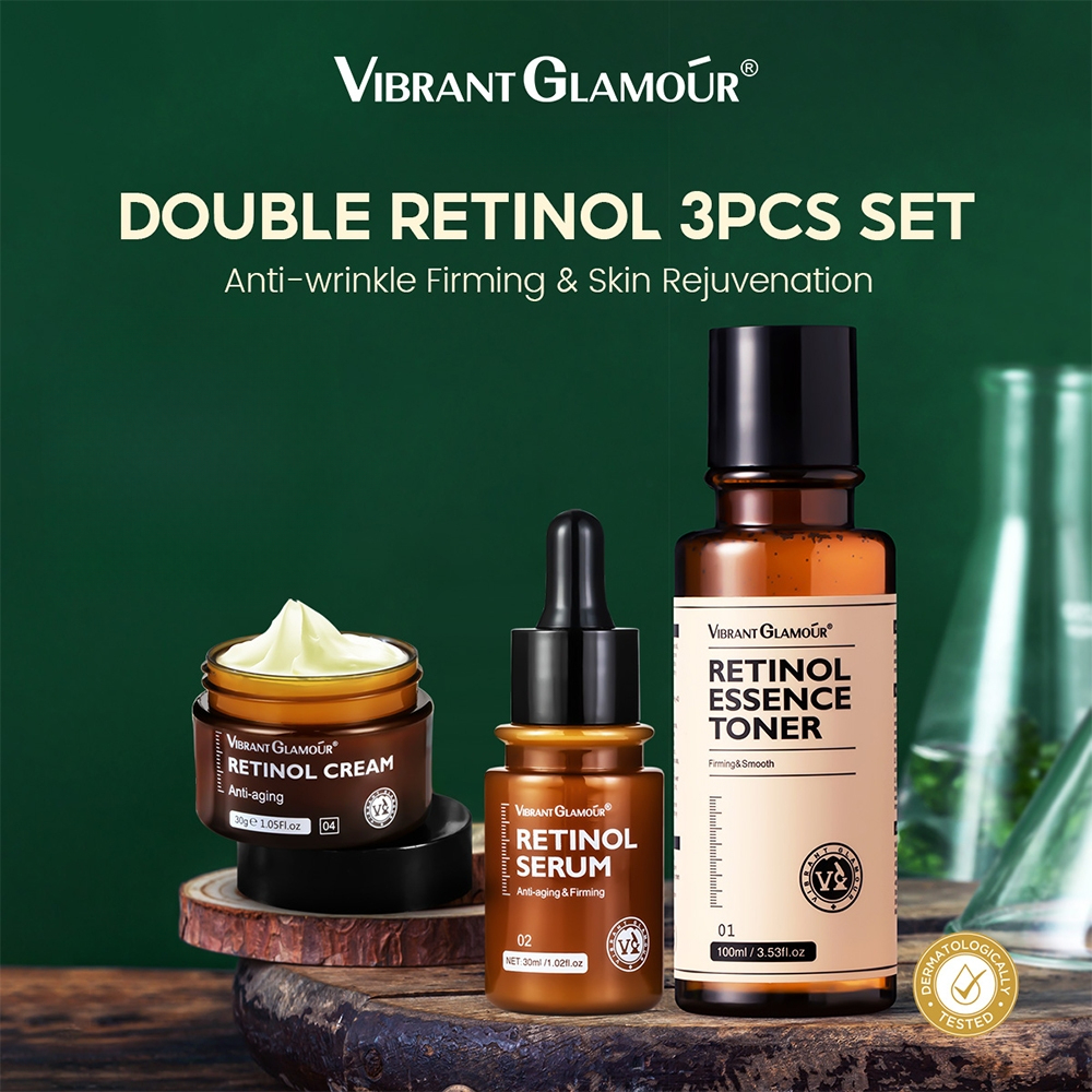 VIBRANT GLAMOUR FDA Natural Retinol Sets Face Cream+Facial Serum ...