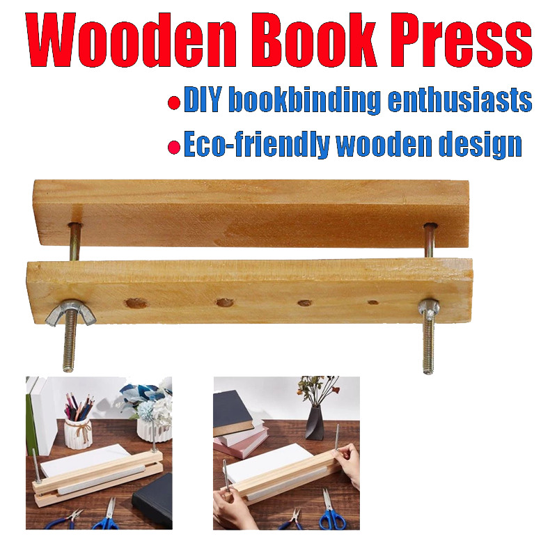 Wooden Book Binding Press Heavy Duty Bookbinder Tool for DIY Home ...