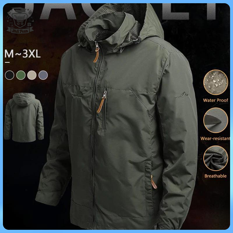 【Mani Fashion Store】New style Men's Outdoor Waterproof Windbreaker ...