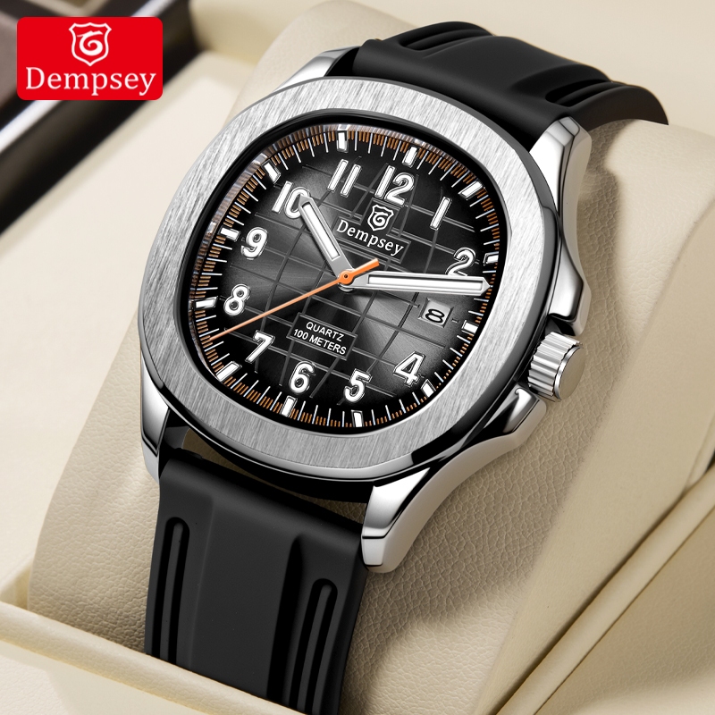 DEMPSEY Automatic Mechanical Watch for Men Original Waterproof Silver ...