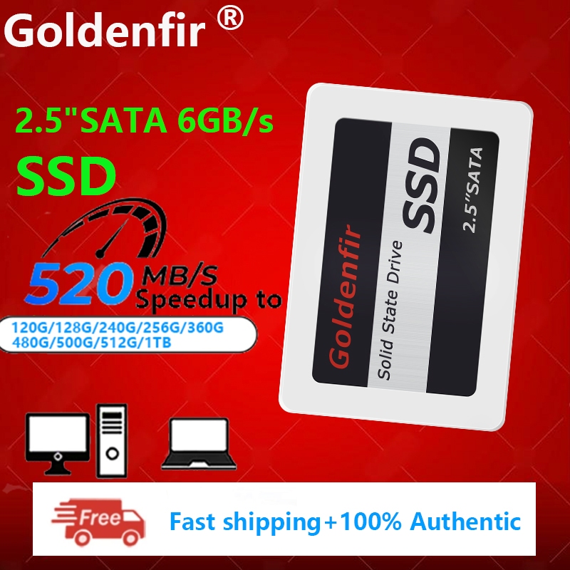 goldenfir2.5Inch SATA3 6GB/s SSD120G/128G/240G256G480G512G/1T Internal ...