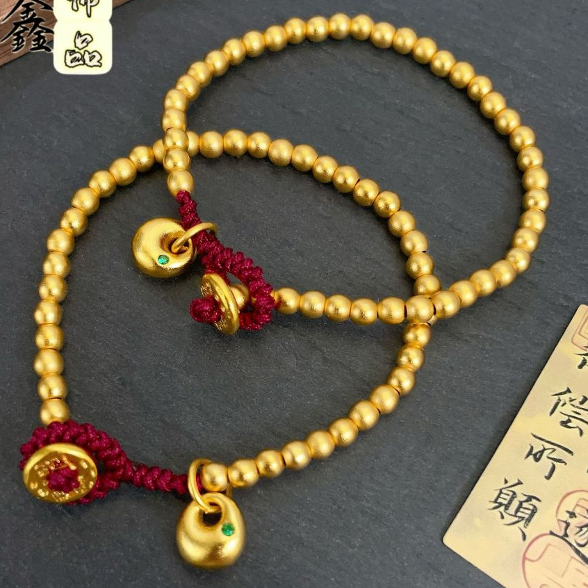 [GG] Long Time Not Fade Sand Gold Bracelet Lucky Ingot Lucky Bag ...