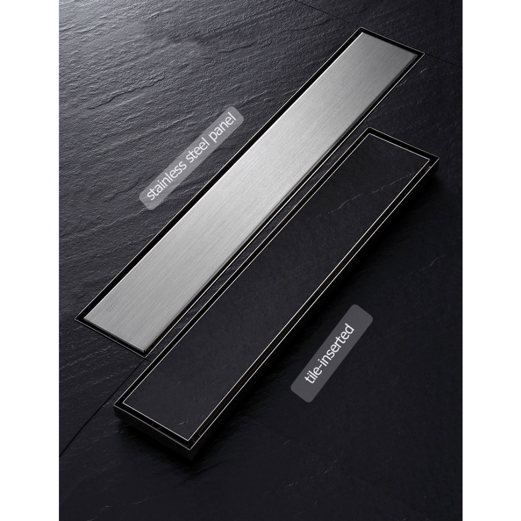 10x120cm Stainless Steel Rectangle Linear Shower Floor Drain with Tile ...