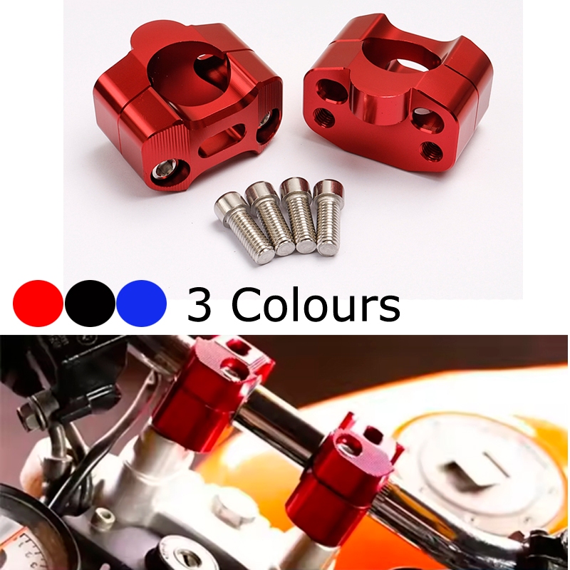Universal Motorcycle 7/8" 1-1/8 Bar Clamps Handlebar risers Adapter For ...