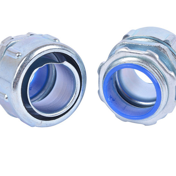 Plastic-coated metal hose fitting, serpentine conduit fitting, end type ...