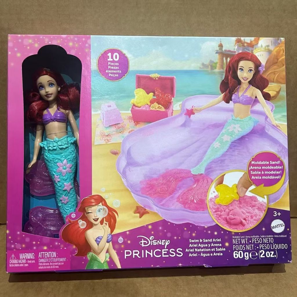 Mattel Disney Princess Toys, Ariel Mermaid Doll & Pool Set with ...