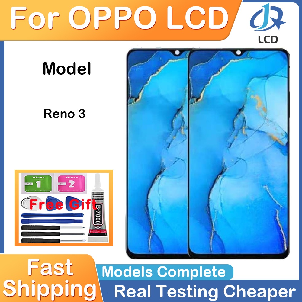 For AMOLED OPPO Reno 3 4G 5G LCD Display Touch Screen Replacement ...