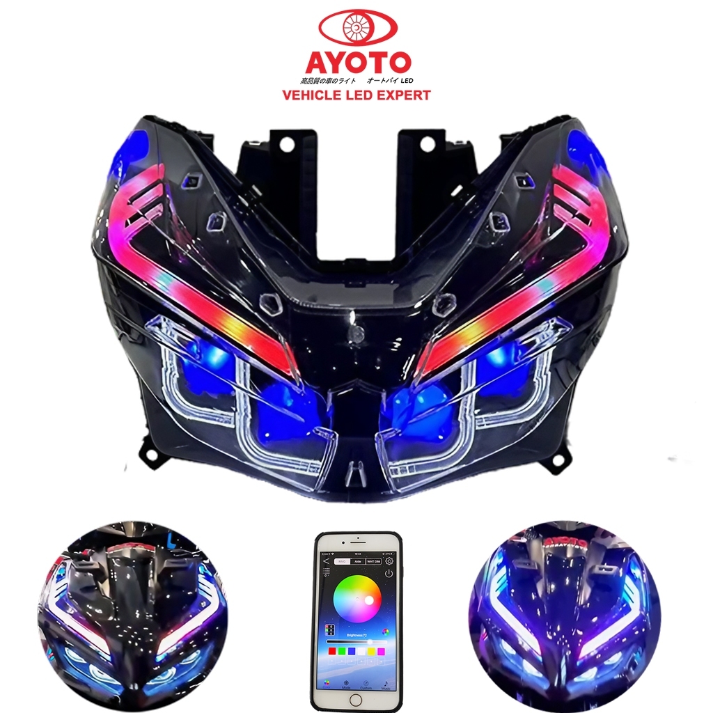 AYOTO CLICK V2 V3 VARIO NEW 125/150 One-click return to white light ...