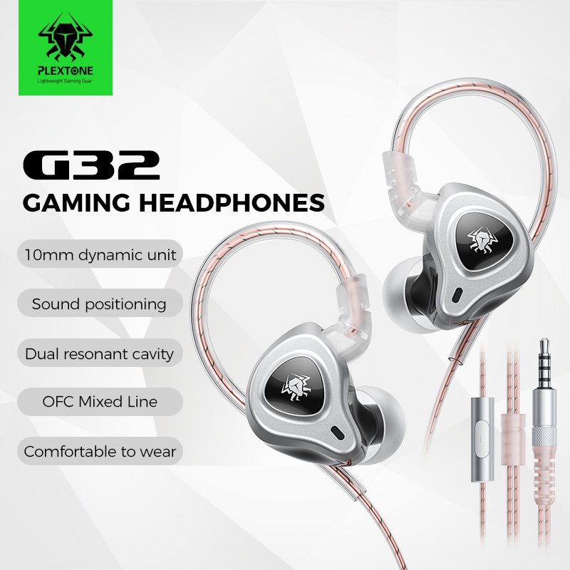 PLEXTONE G32 Hifi Gaming Earphones,In-ear Earphone,E-sports Headphone ...
