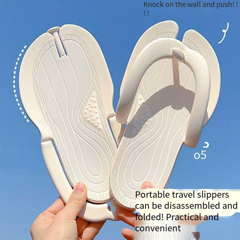 Foldable Flip-Flops with Non-Slip Sole - Ideal Travel Beach Slippers ...