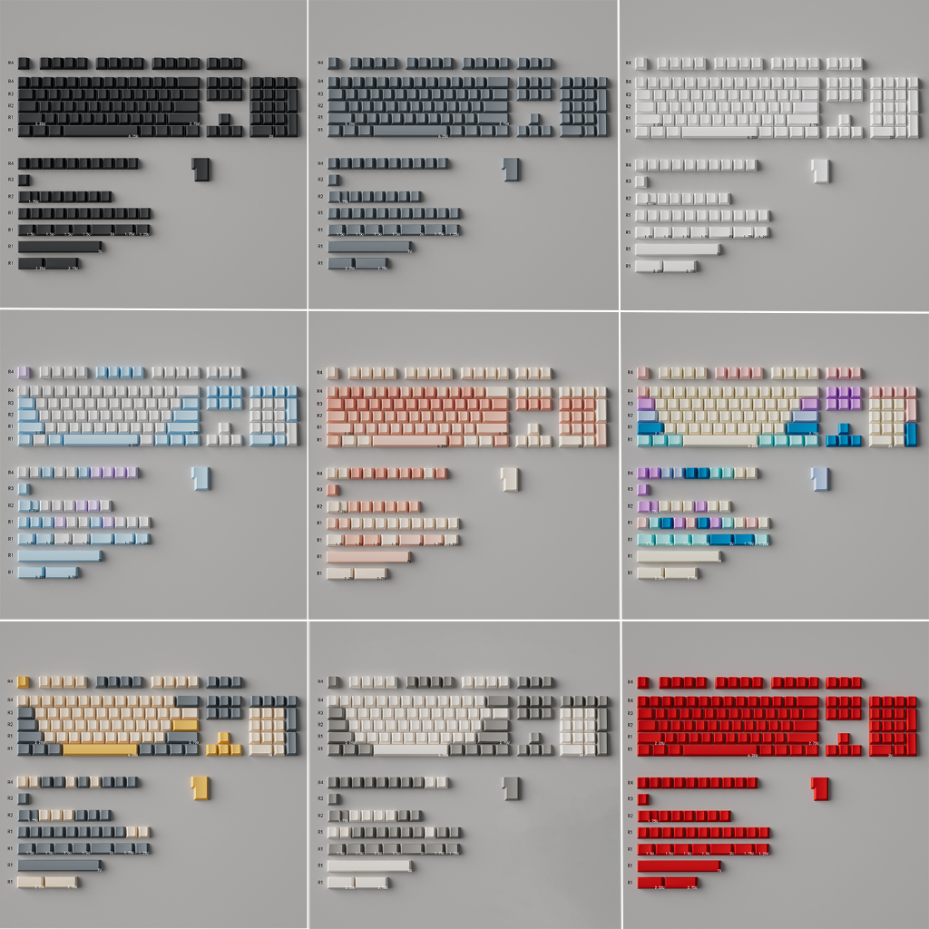 Yongqiu Premium Blanks PBT Keycaps Cherry profile 144 Keys for DIY ...