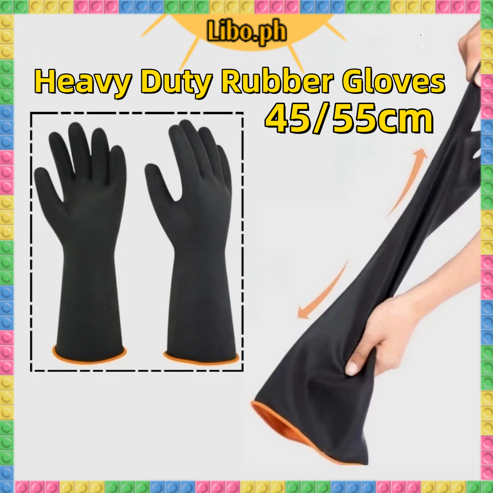 [COD]Heavy Duty Rubber Gloves/chemical Industrial Protective Safety ...