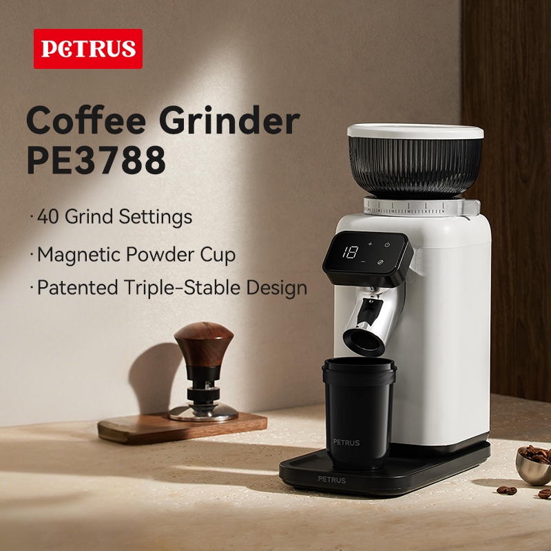 Petrus Coffee Grinder With 40 Precise Settings Conical Burr Grinder For ...