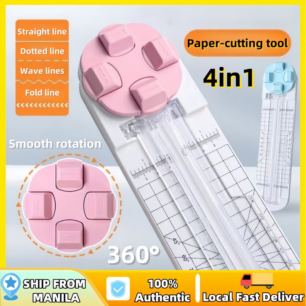 Portable 4in1 Multifunctional Paper Trimmer/360-Degree Rotary Cutter ...
