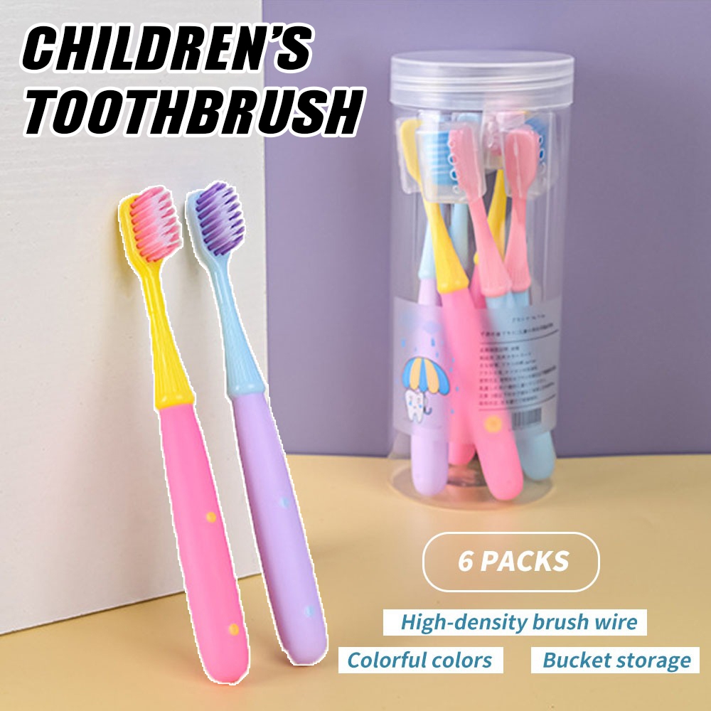 6 pcs of 3-12-year-old Children's Toothbrushes, Baby Soft Bristled ...