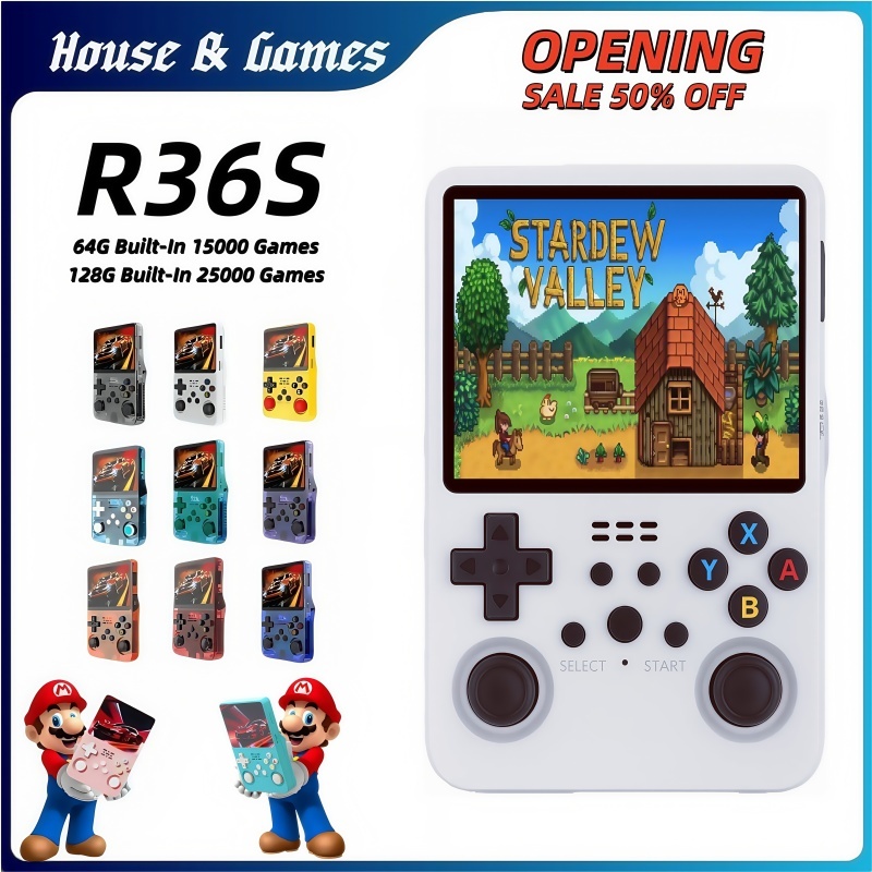 Original r36s game console with two chips Retro Arcade Portable Console ...