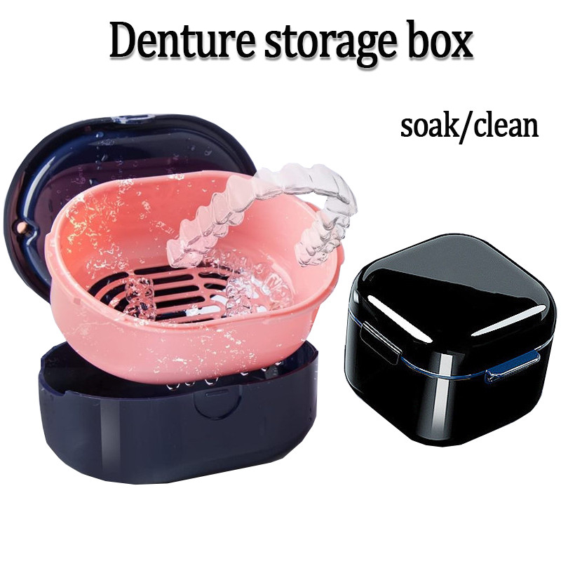 1Pc Denture Portable Soak Box Invisible Braces Orthodontic Retainer ...