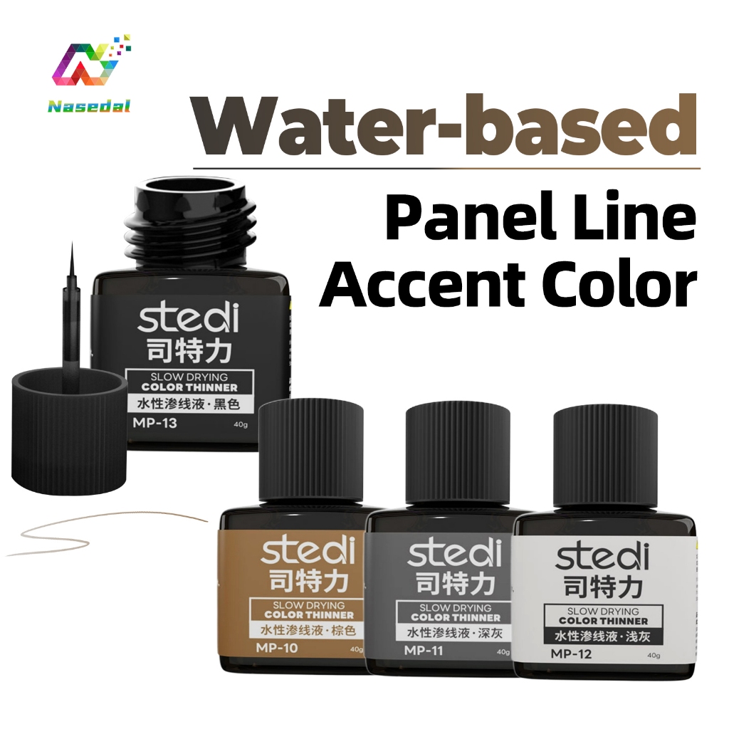 Stedi 40g Water Based Panel Line Accent Color Model Paint Weathering ...