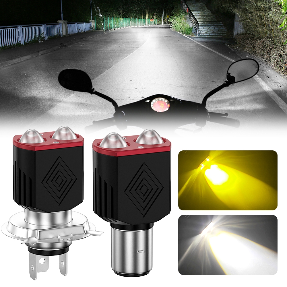 Dual Lens 3000LM/BA20D LED Motorcycle Headlight Bulb/BA20D H6 H4/Ilaw ...