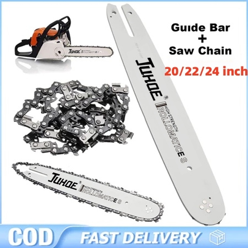 20 22 24 inches Chainsaw Guide Bar Blade and Chainsaw Chain inch ...