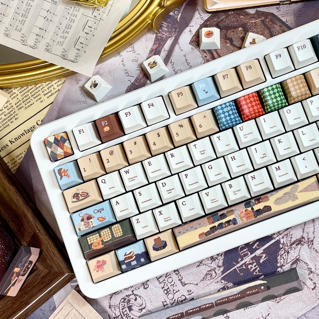 Harry Potter Diagon Alley Keycaps 135 KEYS Cherry profile PBT keycaps ...