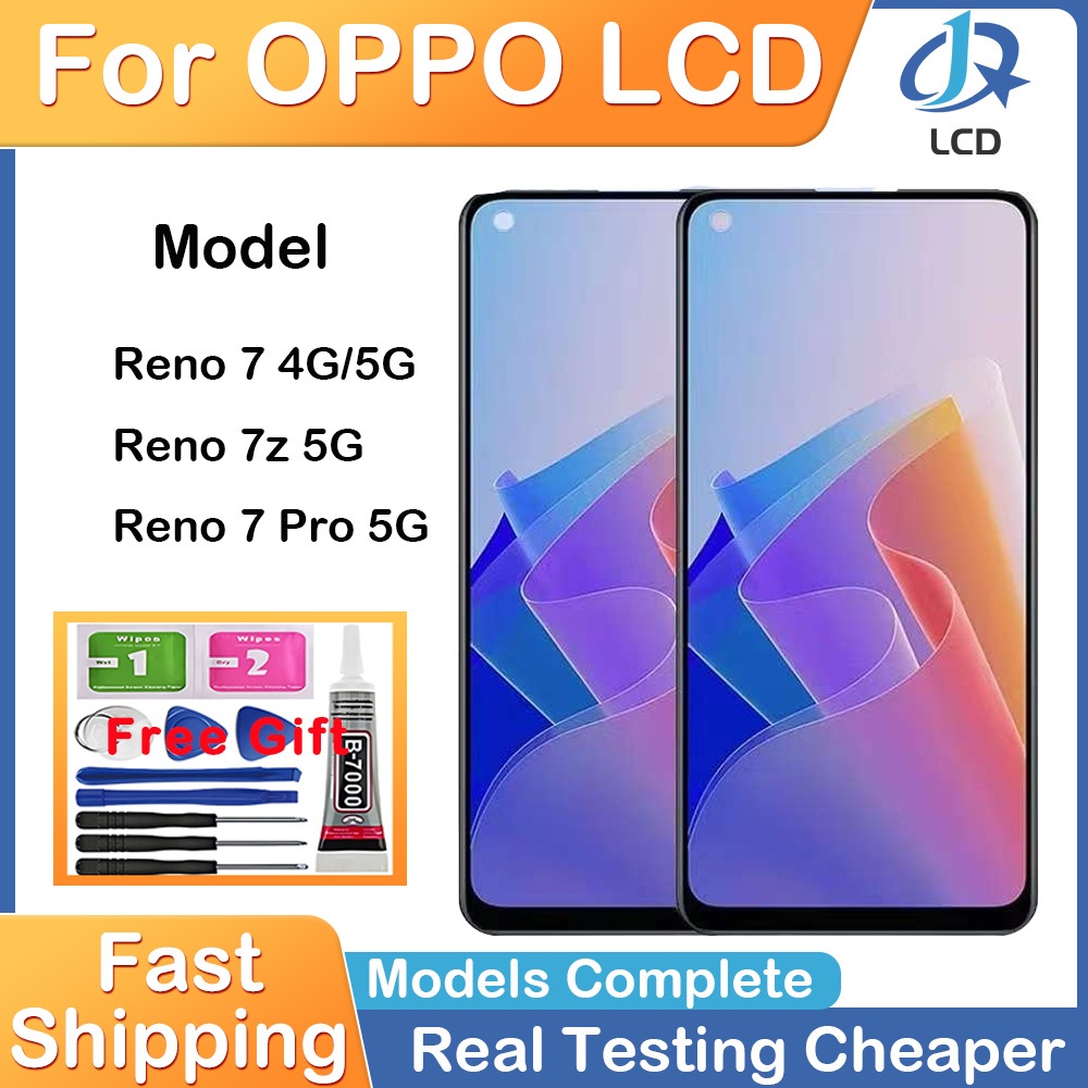 For AMOLED OPPO Reno 7 4G 5G Reno 7z 5G Reno 7 Pro 5G LCD Display Touch Screen Replacement ...