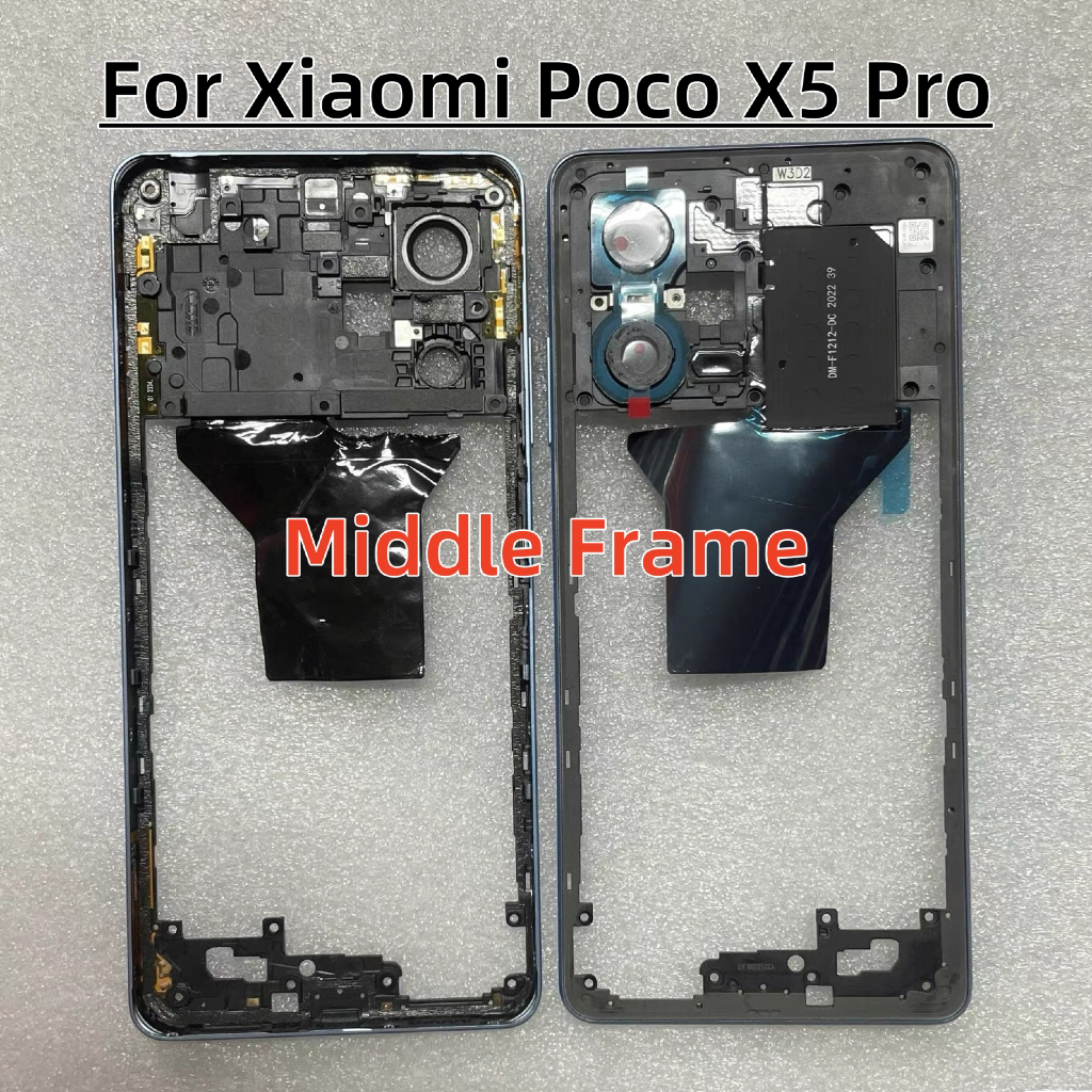 Middle Housing For Xiaomi Poco X5 Pro Front Frame Chassis with Volume ...