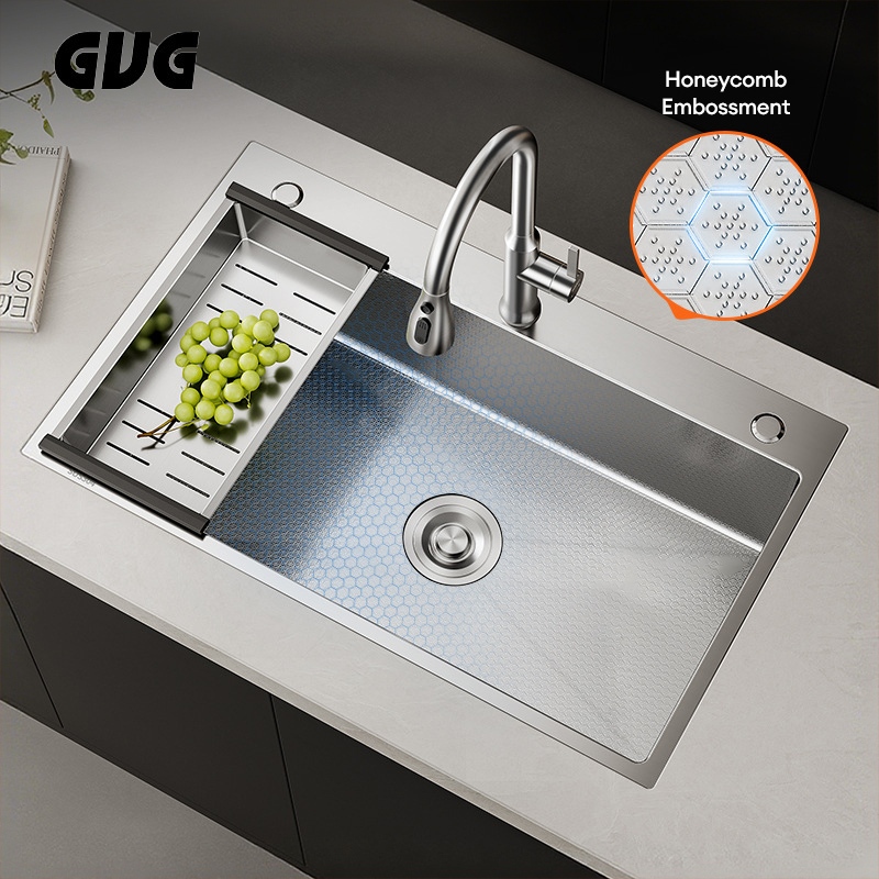 【HOT SALE】GVG SUS 304 Stainless Steel Kitchen Sink Set Honeycomb ...