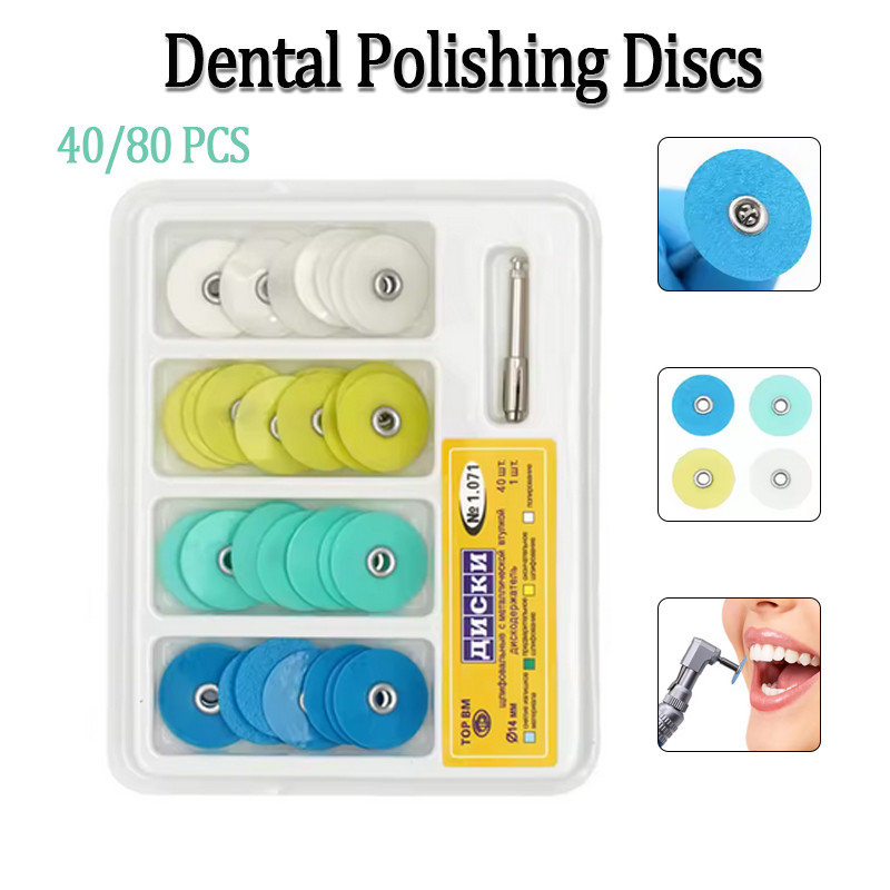 40/80 Pcs Professional Dental Polishing Discs Teeth Whitening Coarse ...