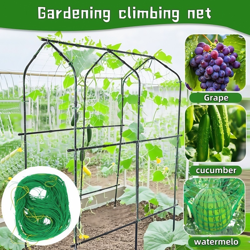 Garden Green Nylon Trellis Netting Support Climbing Bean Plant Nets ...