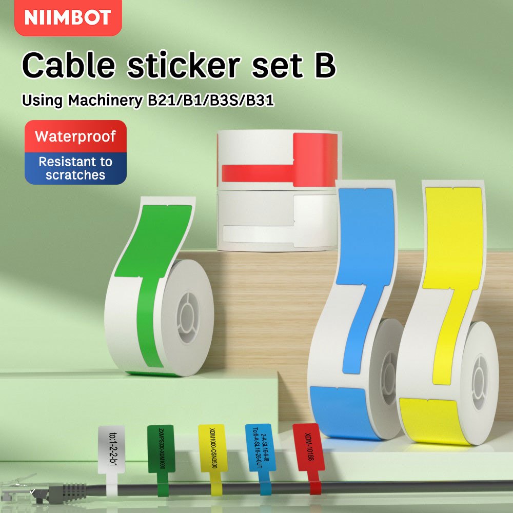 [cable Label] NIIMBOT B21/B1/B3S Printer Wire Label Cable Self-adhesive ...