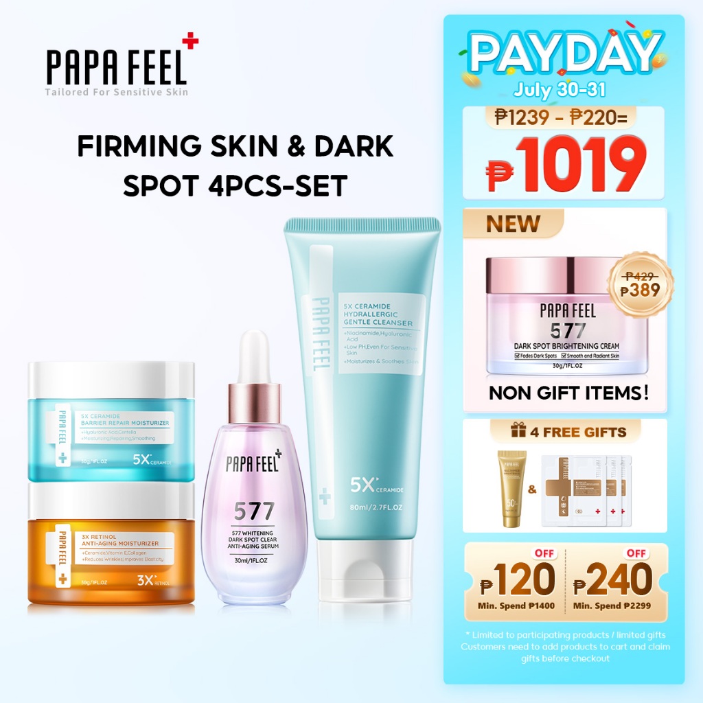 PAPA FEEL【Anti-Aging Dark Spot Clean Set 】577 Dark Spot Serum 3X ...
