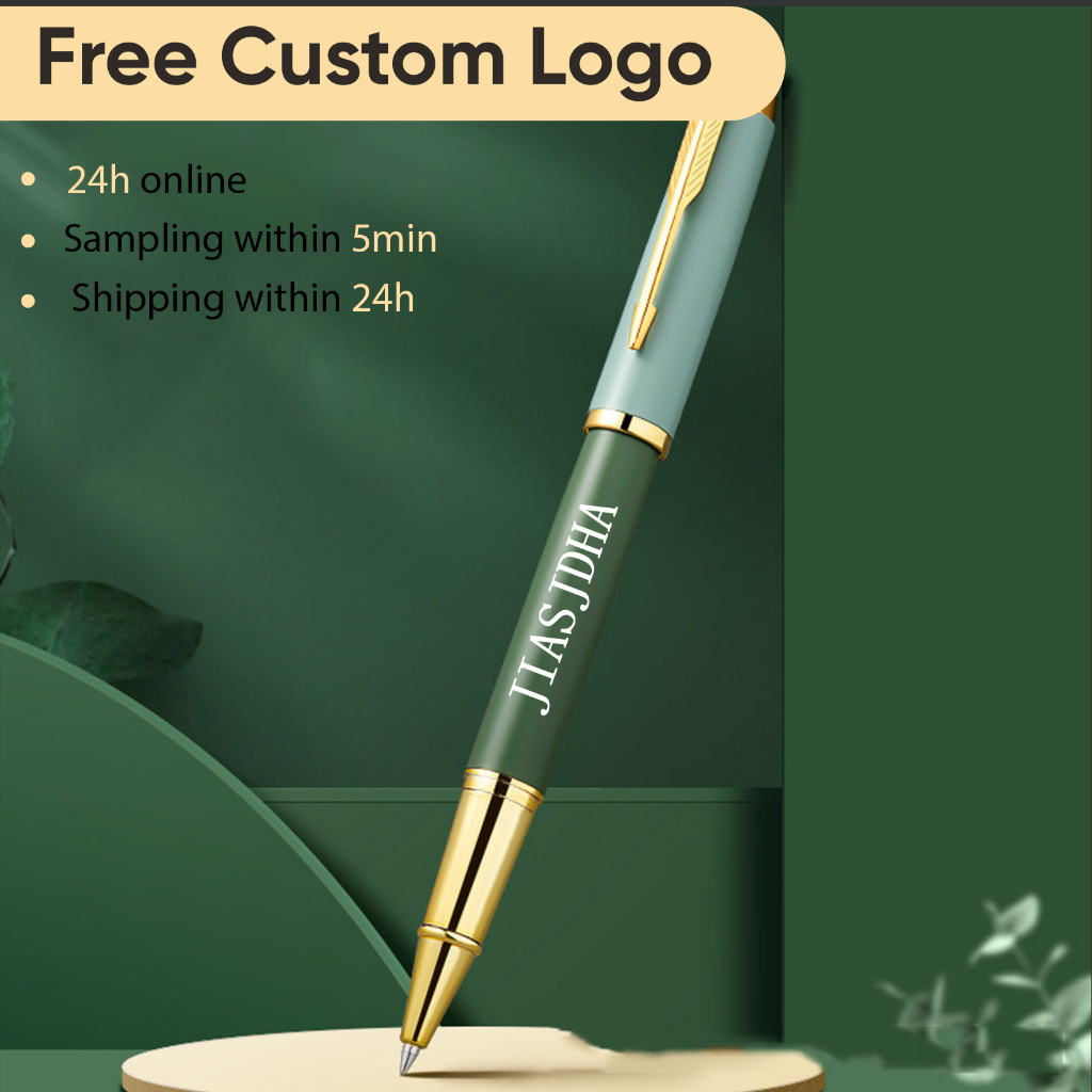 Free laser customized logo metal signature pen, high-end business ...