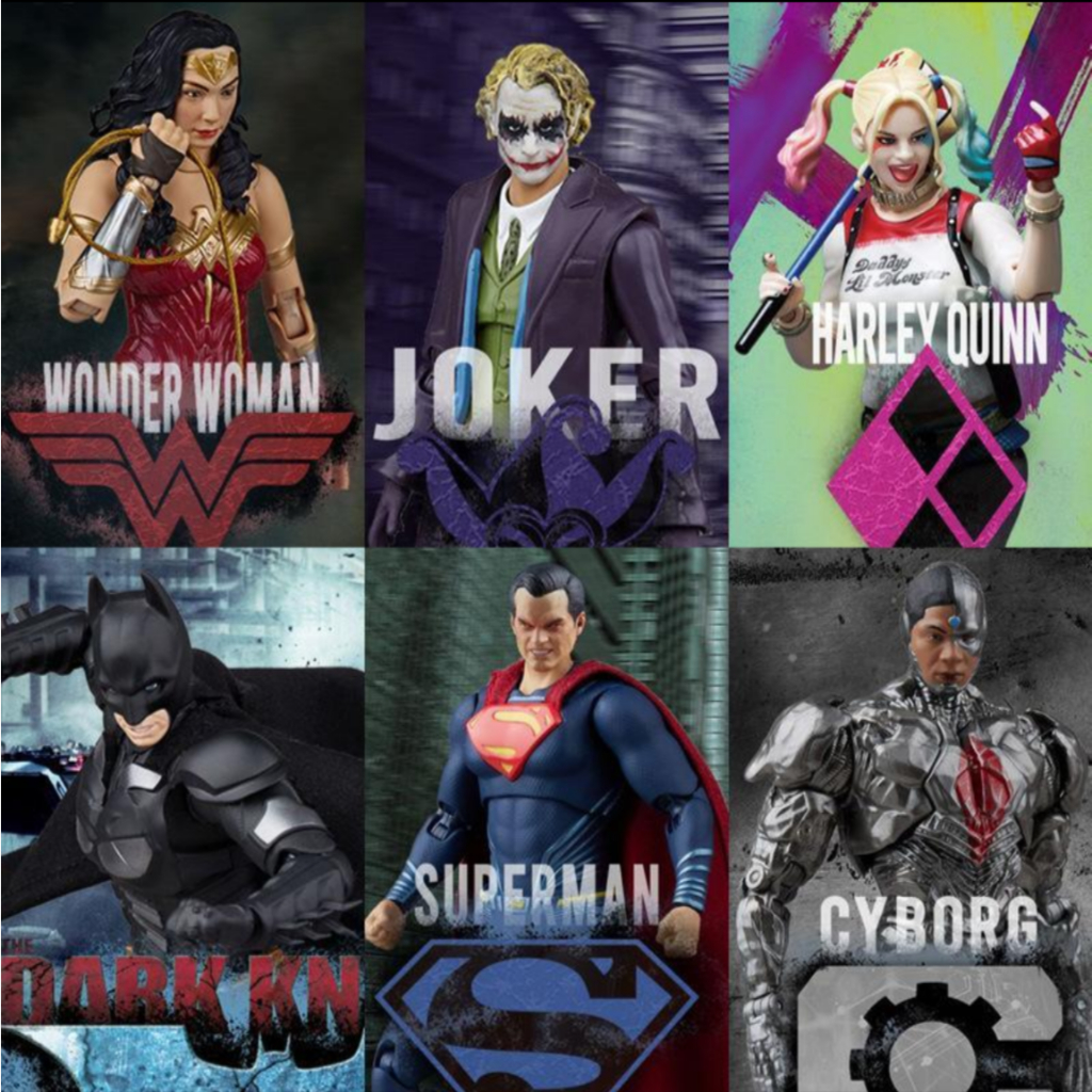 Fondjoy 1/9 DC Justice League Superman BATMAN CYBORG WONDER WOMAN JOKER ...