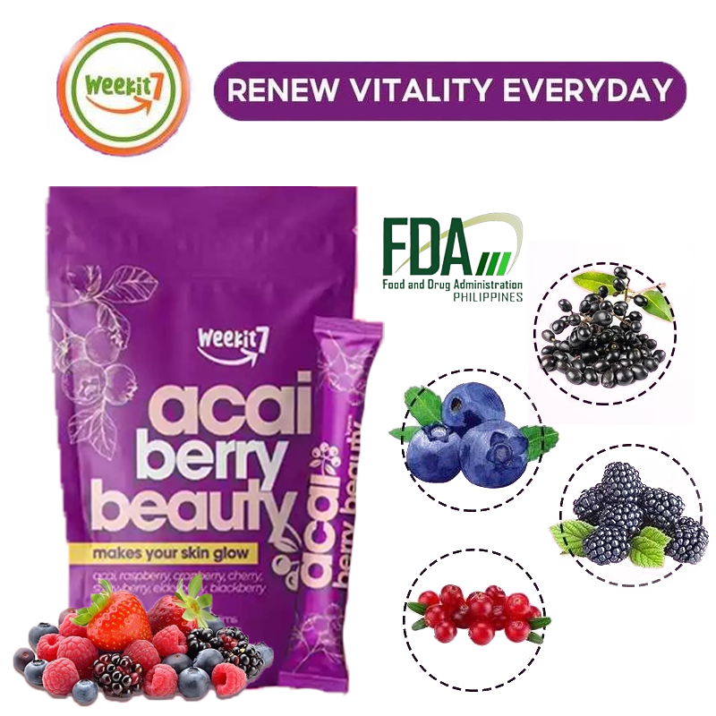 Weekit7 Acai Berry Powder FDA Organic Beauty Anti-Anging Whitening Skin ...