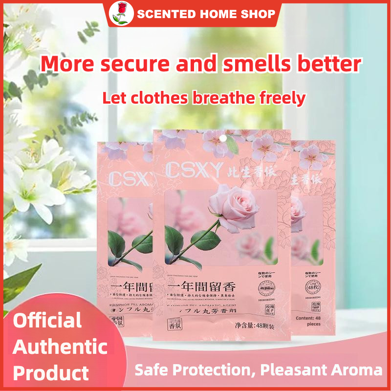 【24H SHIP】48PCS Scent Camphor Balls, Bag Deodorizer Scented,Air ...