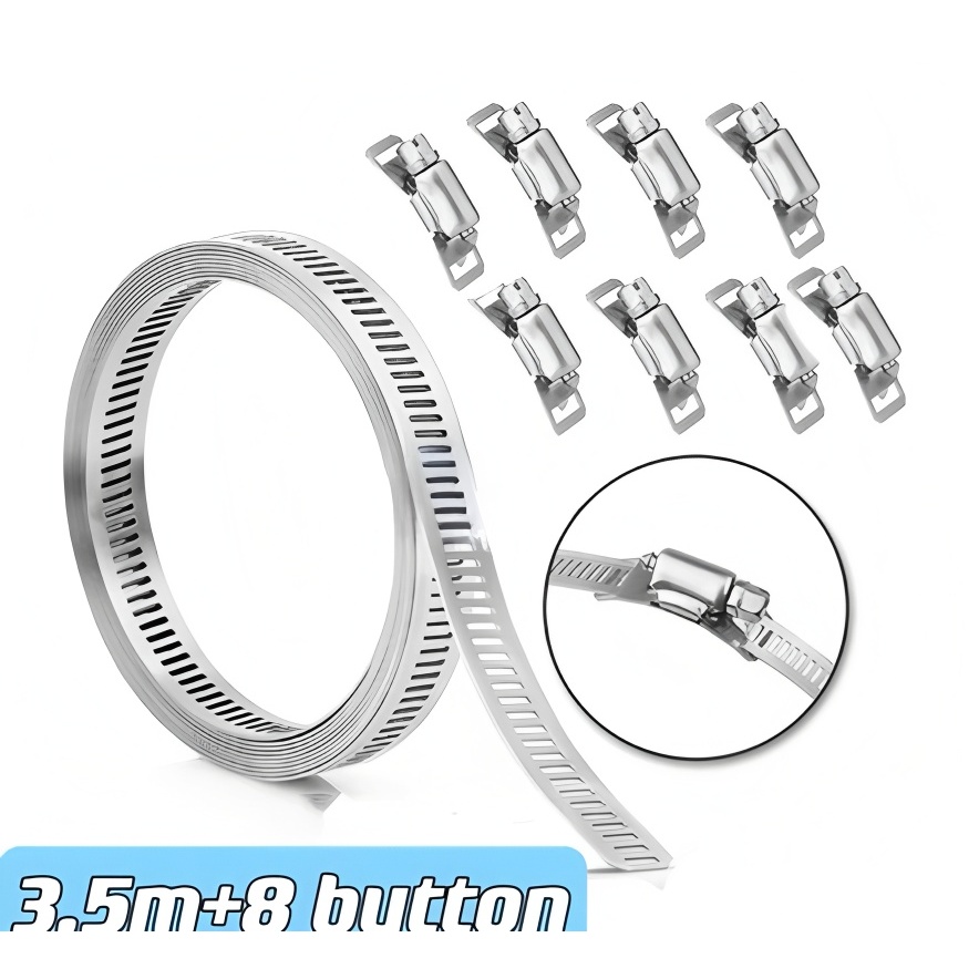 Hose Clamp Strap, Adjustable with Fasteners Car Pipe Clips, Screw Band ...