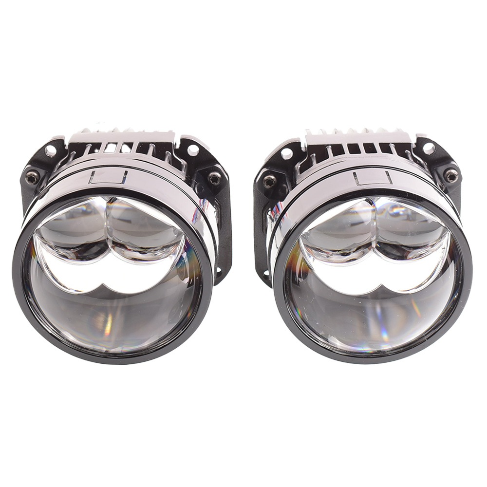 2PCS 2.5 inch Dual Laser led projector lens headlights 6000K 100W ...