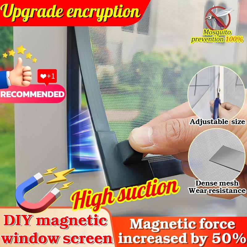 DIY Strong Magnetic Window Screen with Frame Simple High Quality Anti ...