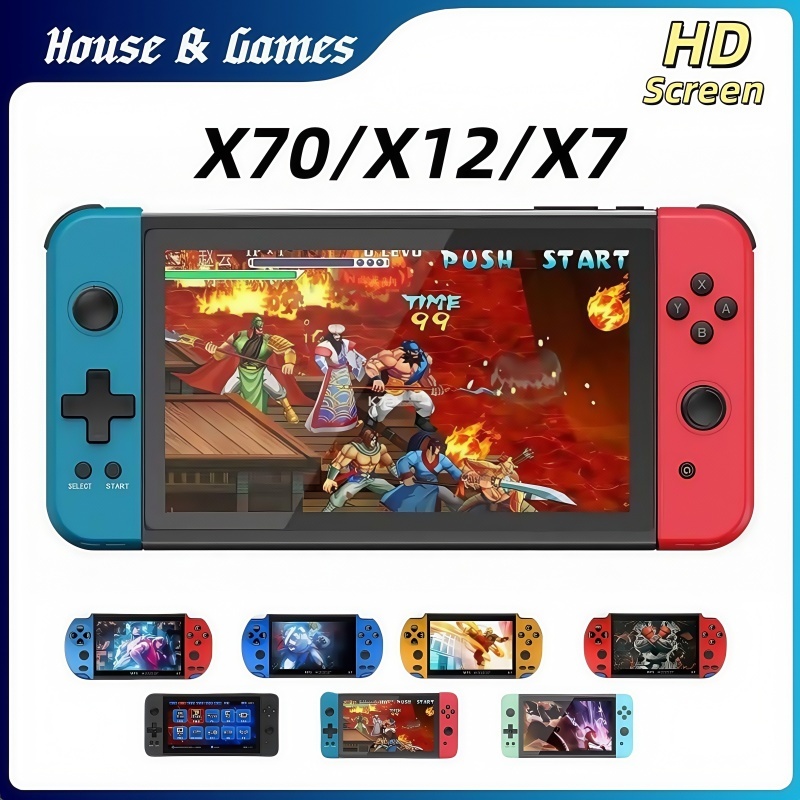 X7/X12/X70 Handheld Game Console GameBoy 7-Inch HD Large Screen ...