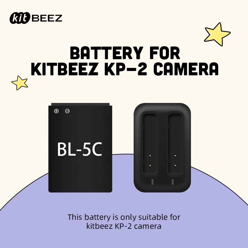 【For KP-2 Camera】KiTBEEZ BL-5C Lithium Battery for KP-2 Camera ...