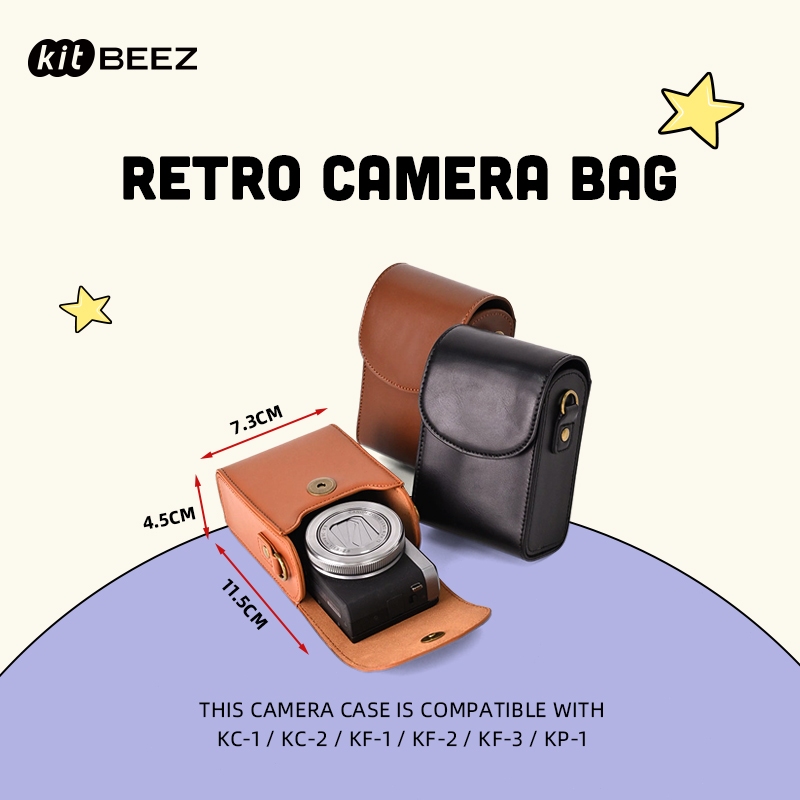 Camera Storage Bag with Woven Shoulder Strap, Designed for KiTBEEZ KC-1 ...