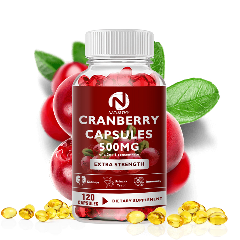 Cranberry Capsules 500mg Extra Strength for Kideys, Urinary Tract ...