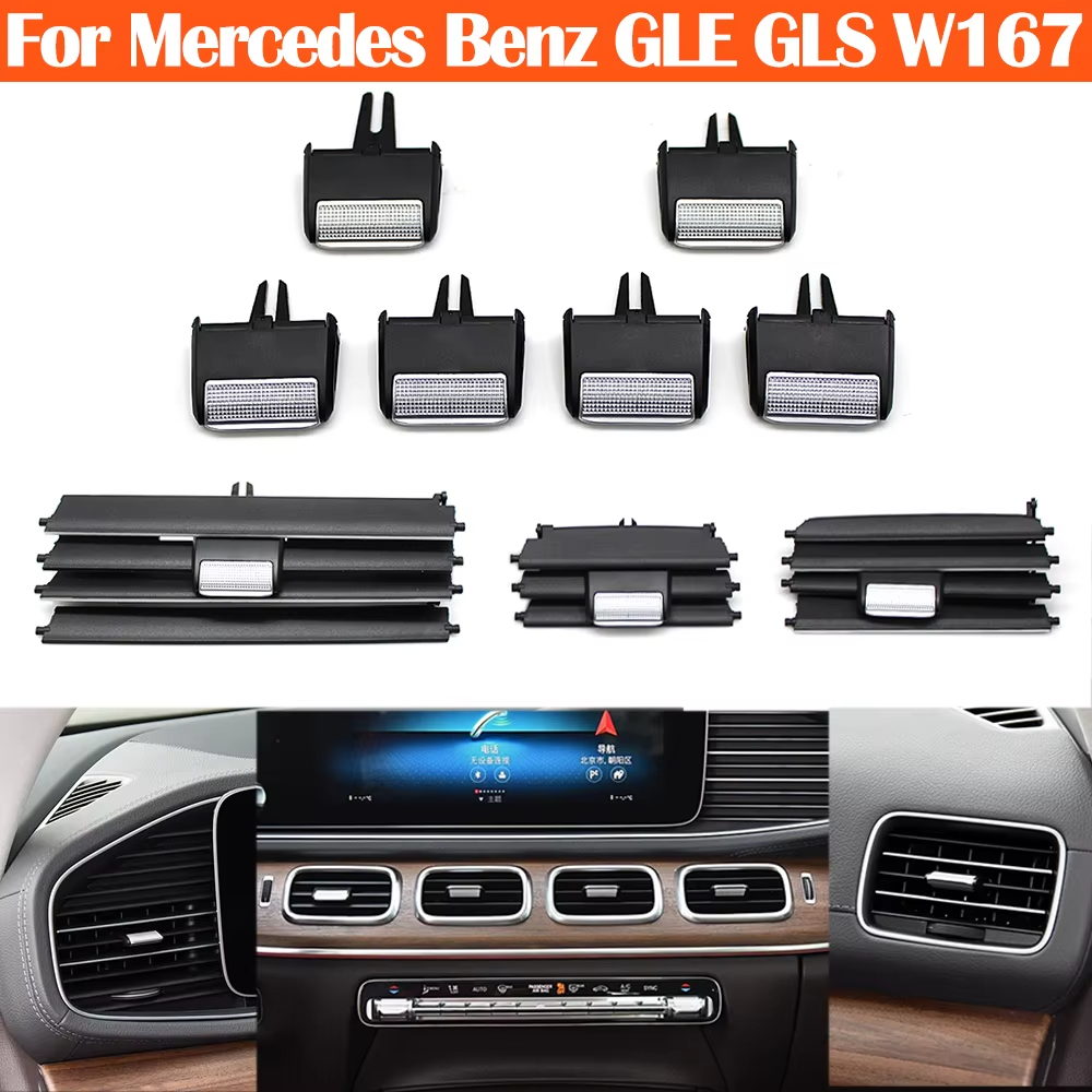 Car Air Conditioner Central Left Right AC Vent Grille Tab Clip Outlet ...