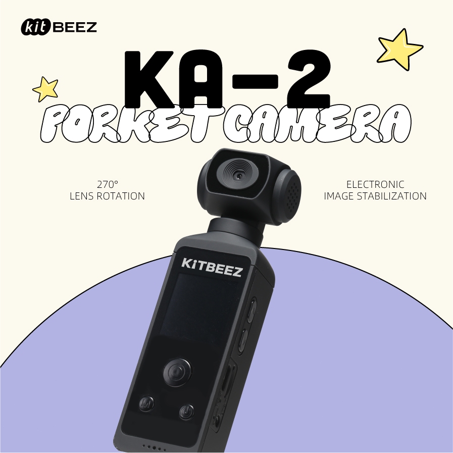 KiTBEEZ KA-2 4K Pocket Action Camera WiFi for Diving Motorcycle Vlog ...