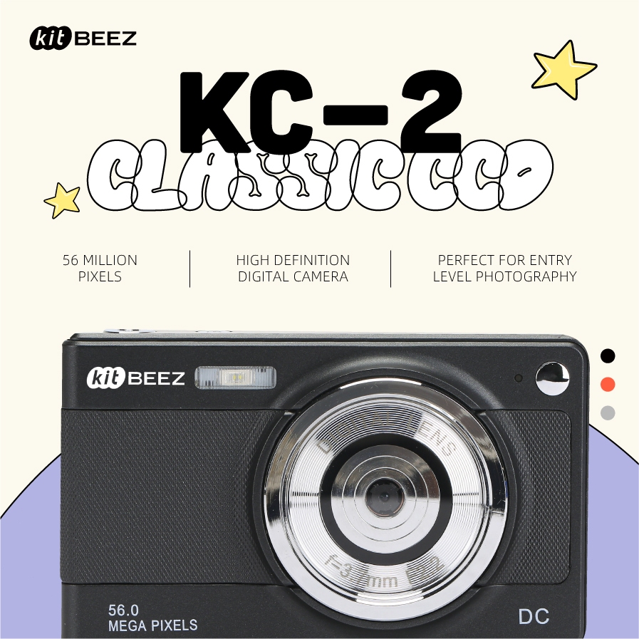 KiTBEEZ KC-2 Digital Camera 56MP Super Clear 16X Zoom 1080P Recording ...