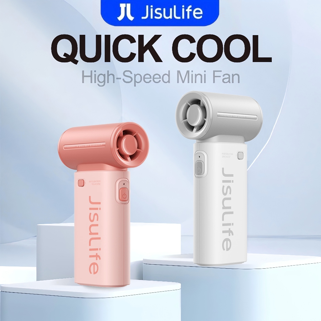 JISULIFE Handheld Fan Life9 Mini Portable Jet Fan Rechargeable USB Fans ...